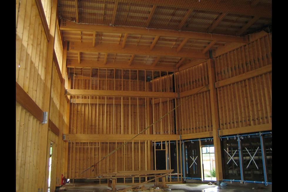 Timber frame tops out at Daventry's iCon | News | Building